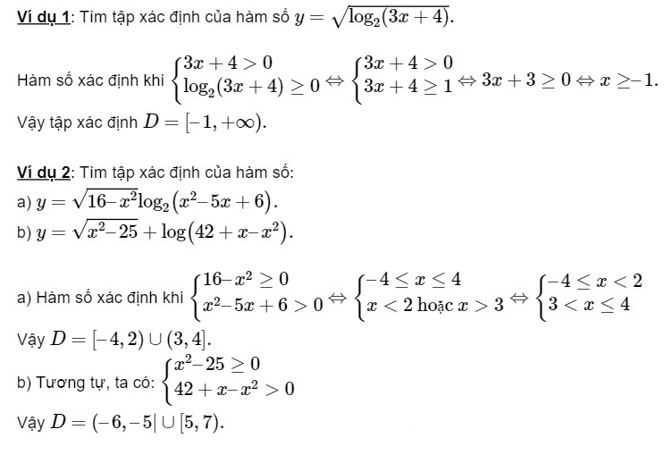 Hướng dẫn cách tìm tập xác định hàm số mũ, hàm số logarit